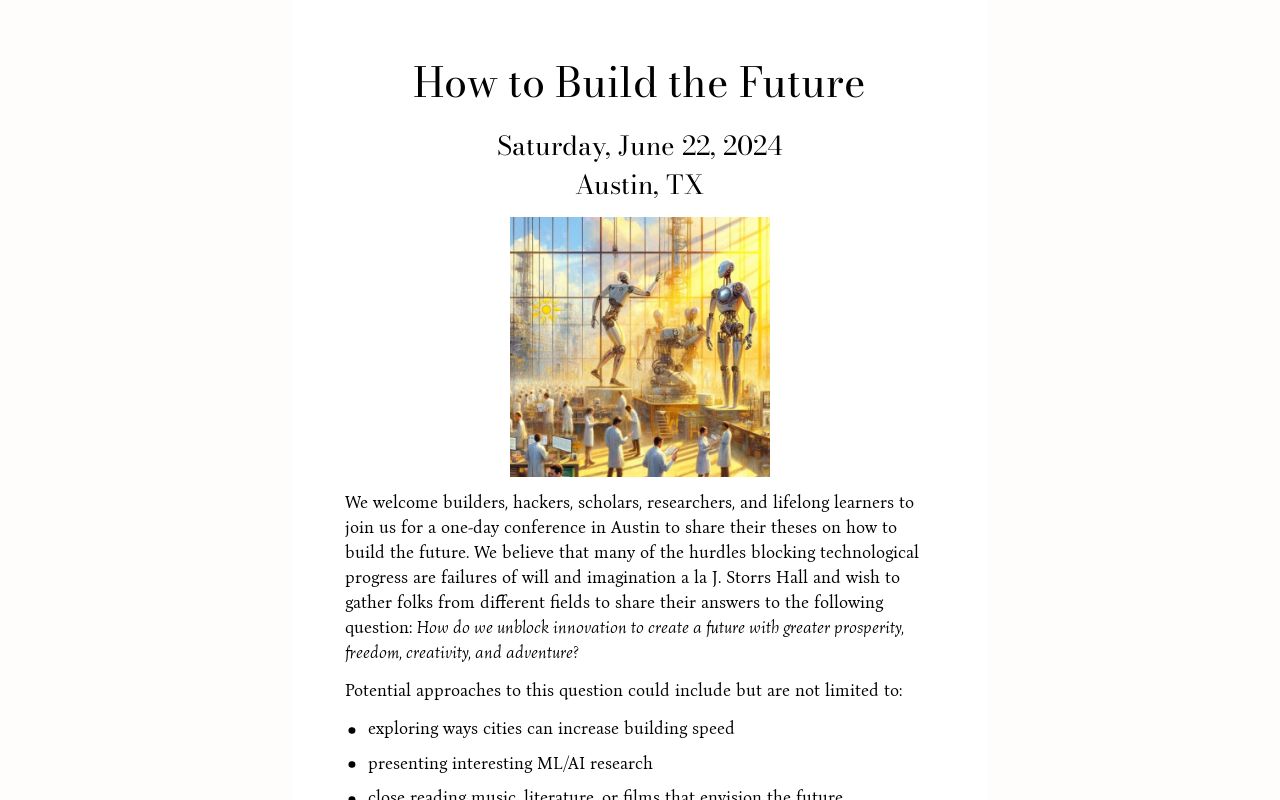 How to Build the Future
